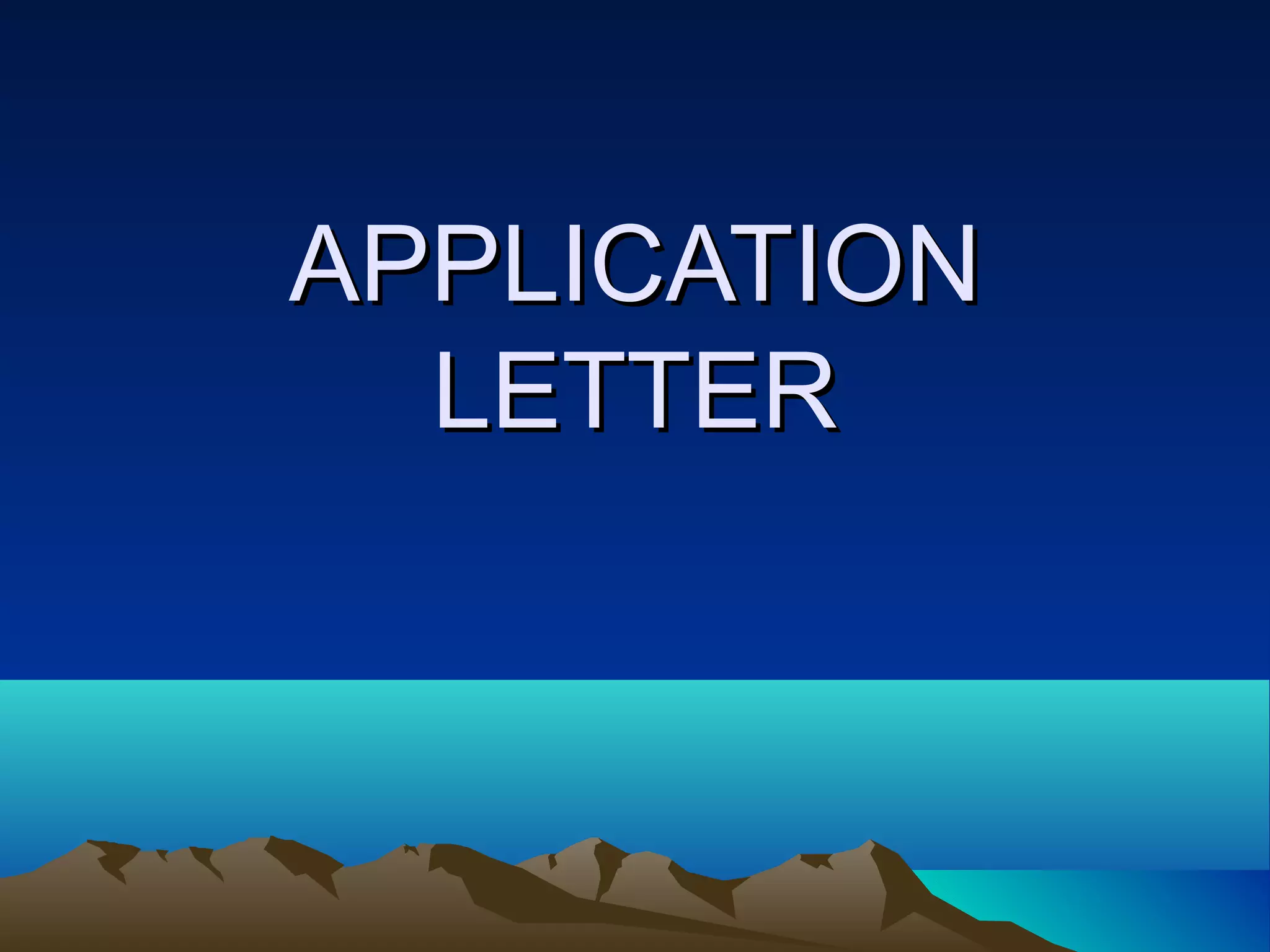 Application letter | PPT