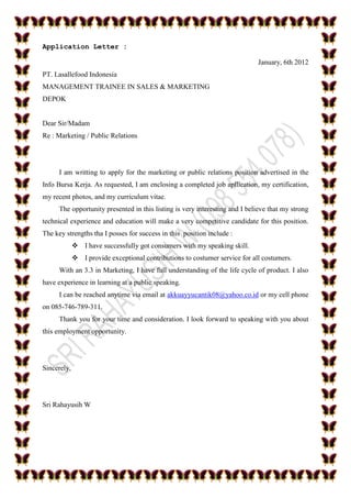 Application letter | DOCX