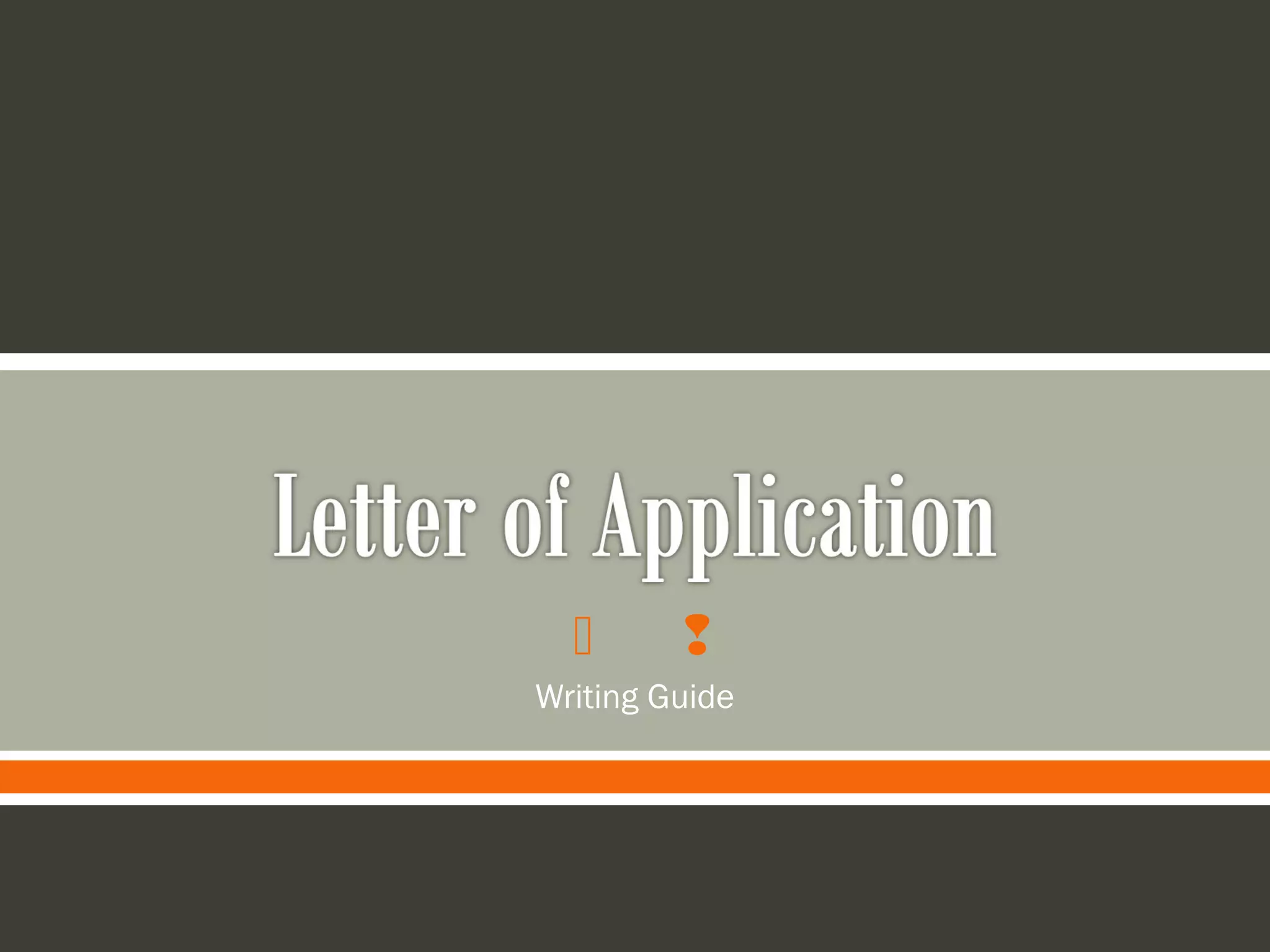 Application letter | PPT