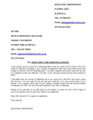 Application letter | PDF