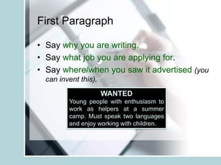 Letter of Application | PDF