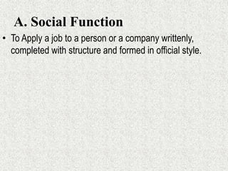 APPLICATION LETTER | PPTX