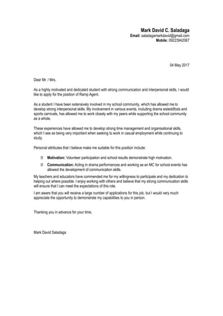 Application letter | RTF