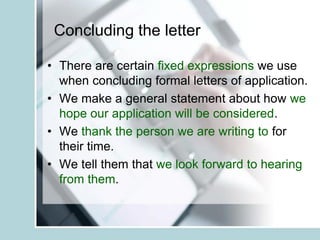 Application letter | PPT