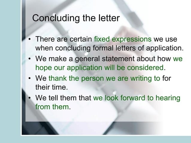 Application letter | PPT