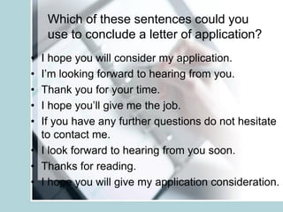 Application letter | PPT