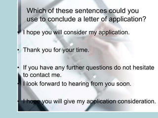 Application letter | PPT