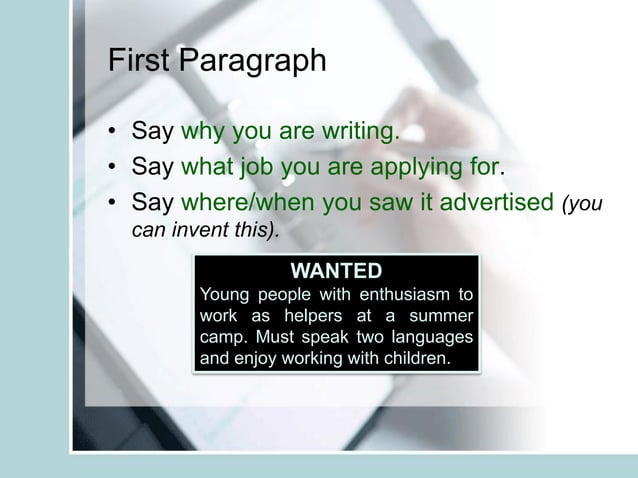 Application letter | PPT
