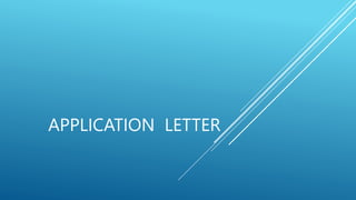 Application Letter for 12th grade Indonesia | PPTX