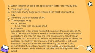 Application letter for applaying a job in company | PPTX