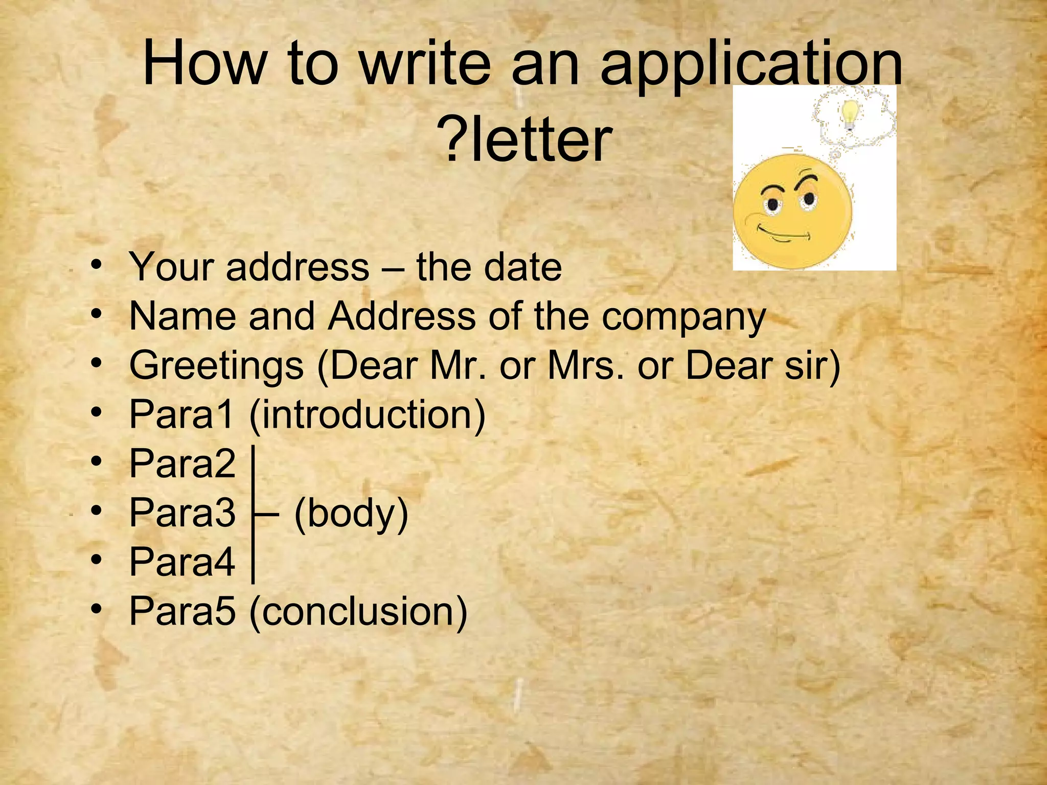 Application letter 2 | PPT