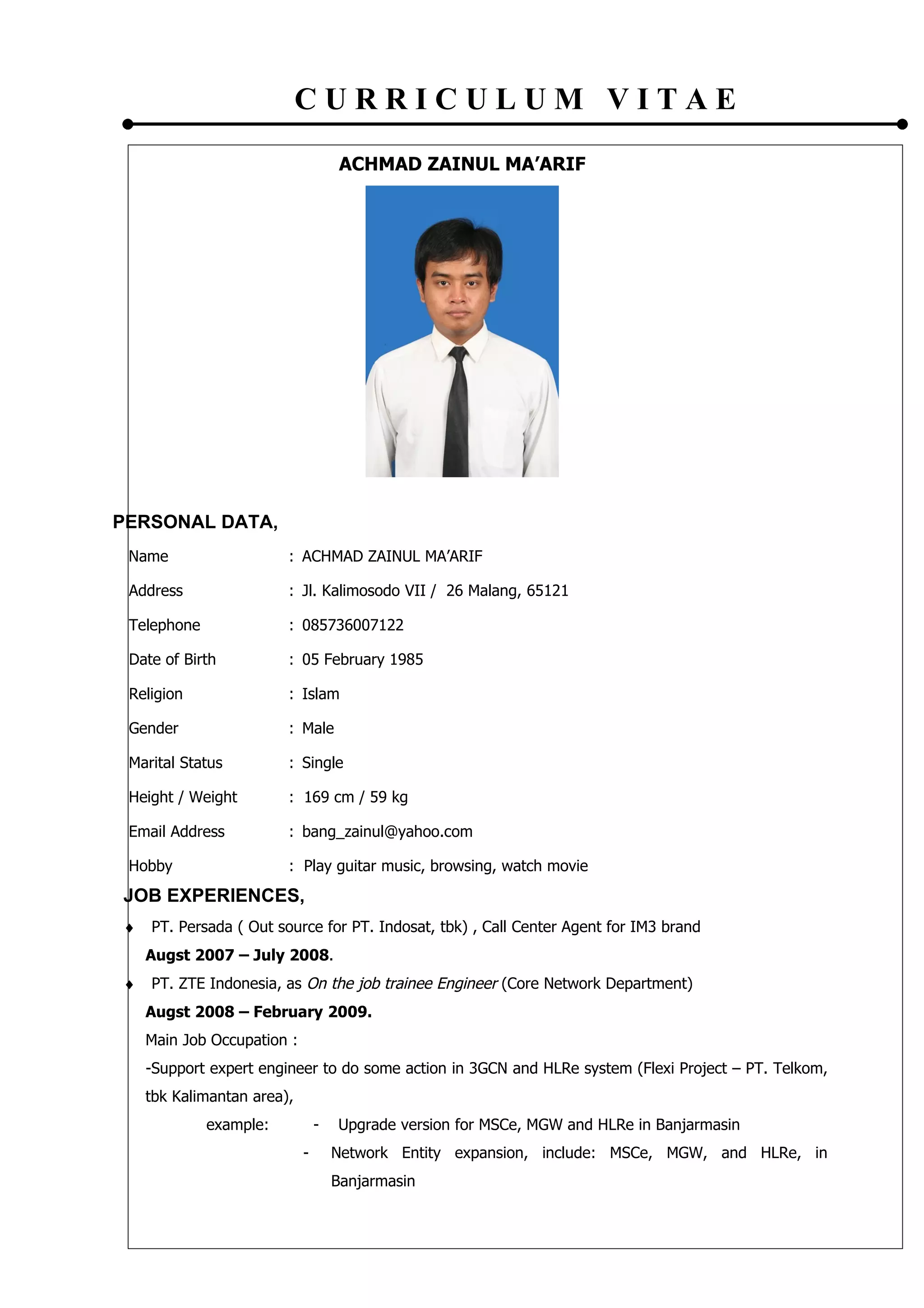 Application Letter & Cv | DOC | Computing | Technology & Computing