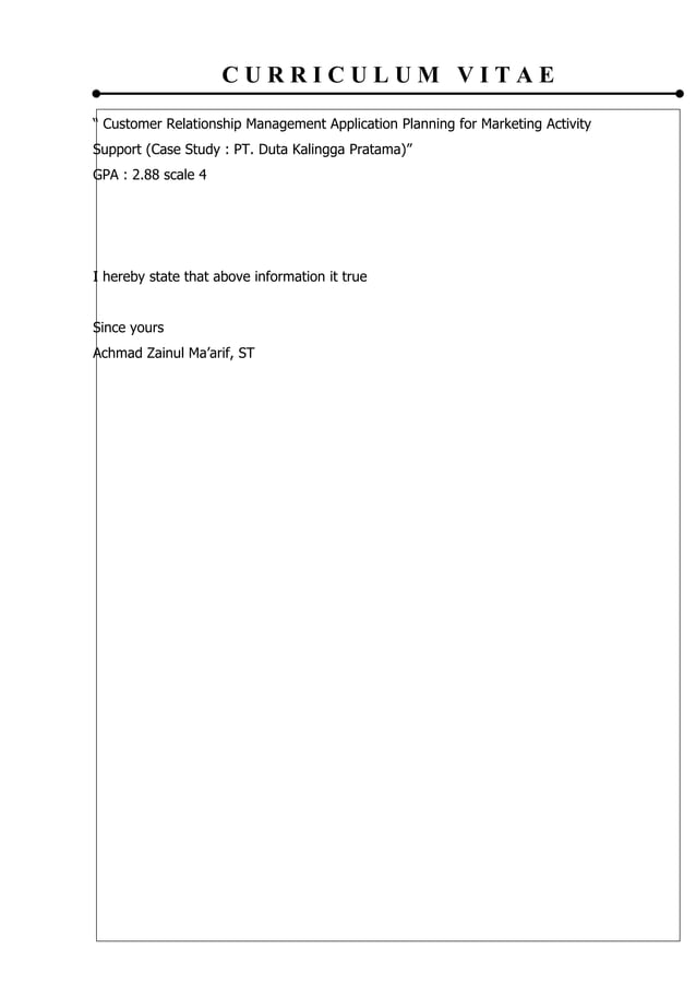Application Letter & Cv | DOC | Computing | Technology & Computing
