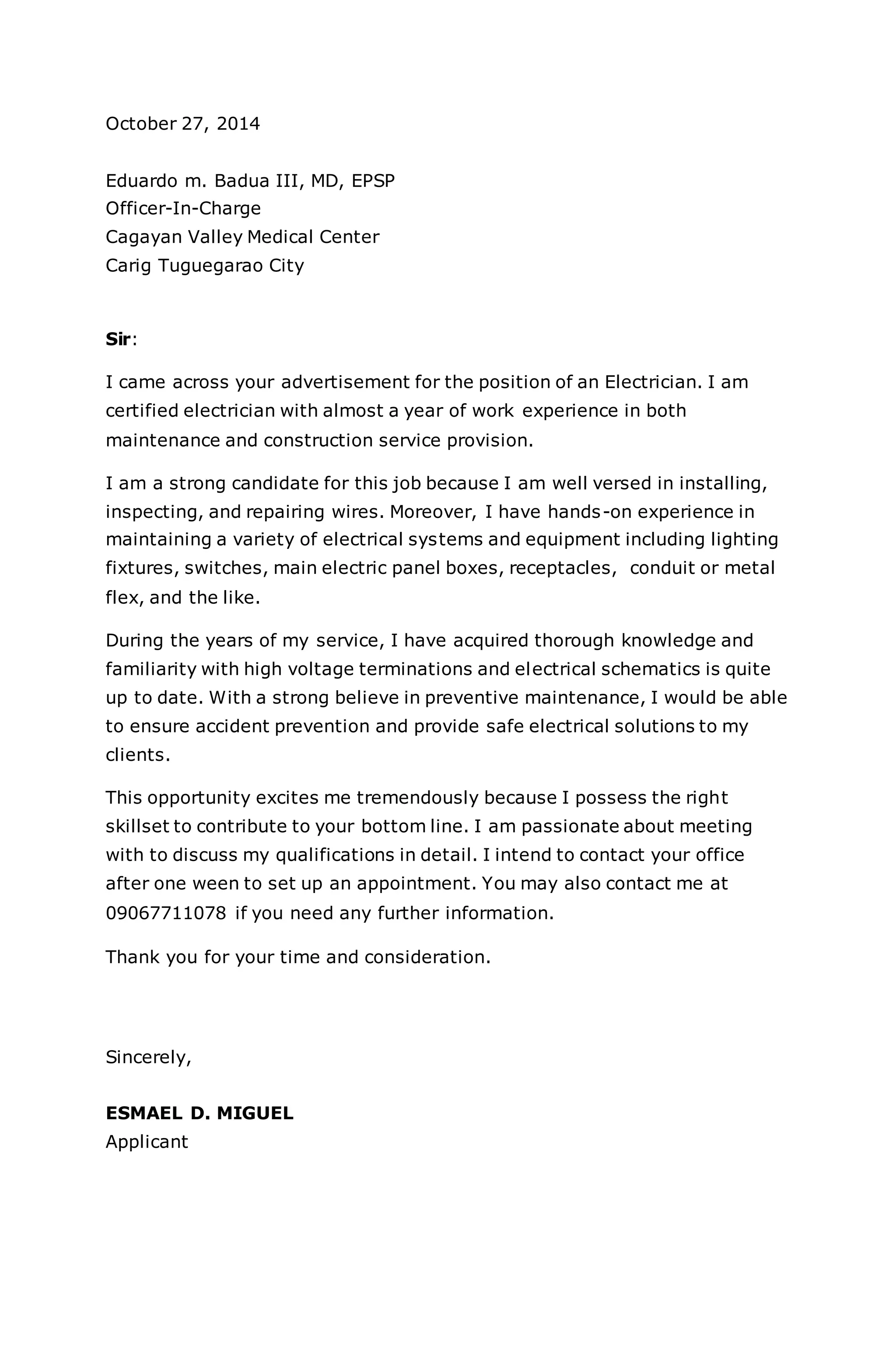 Application letter | DOCX
