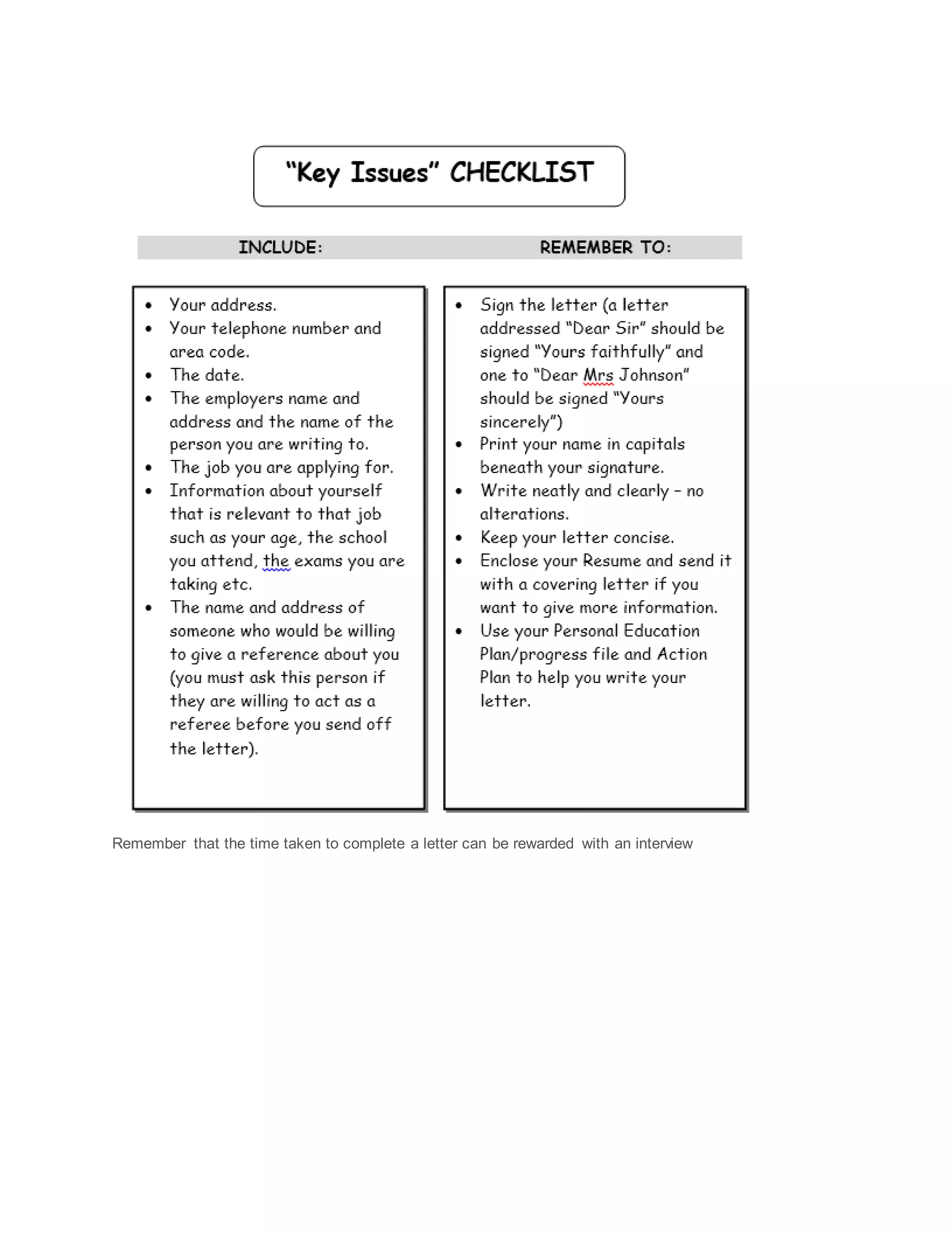 Application letter lesson plan | DOCX