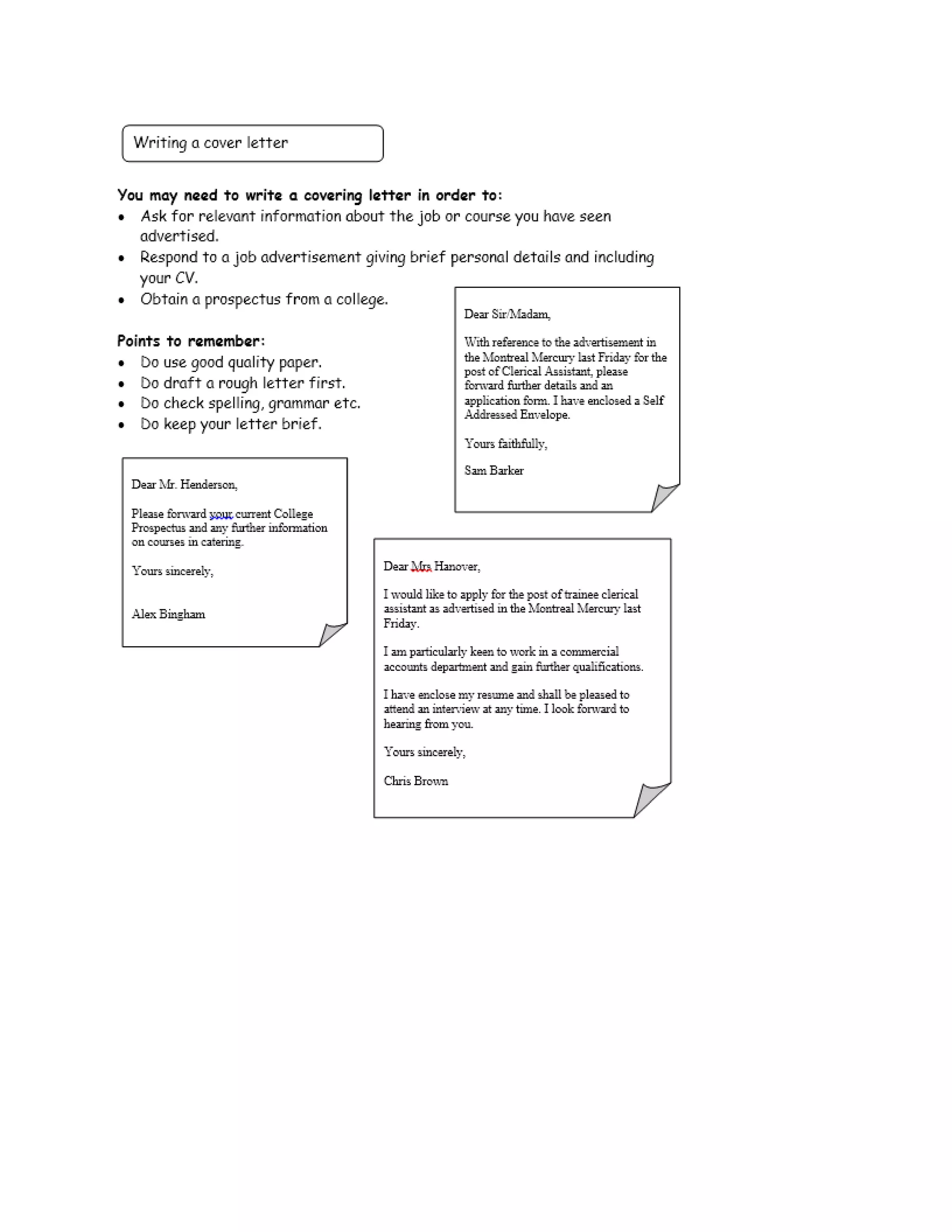 Application letter lesson plan | DOCX