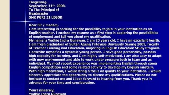 Application letter ppt.pptx Class XI SmK | PPTX