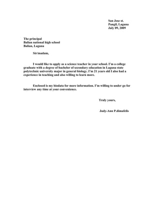 application letters | DOC