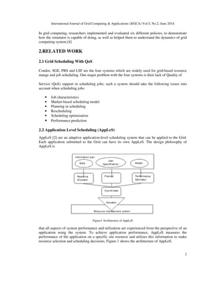 Application level scheduling (app les) in grid with quality of service (qos) | PDF
