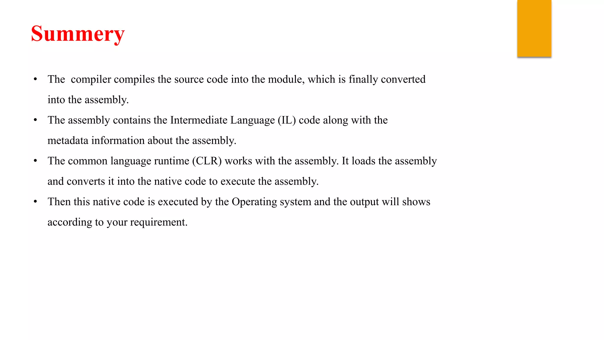 C# Application lifecycle | PPTX