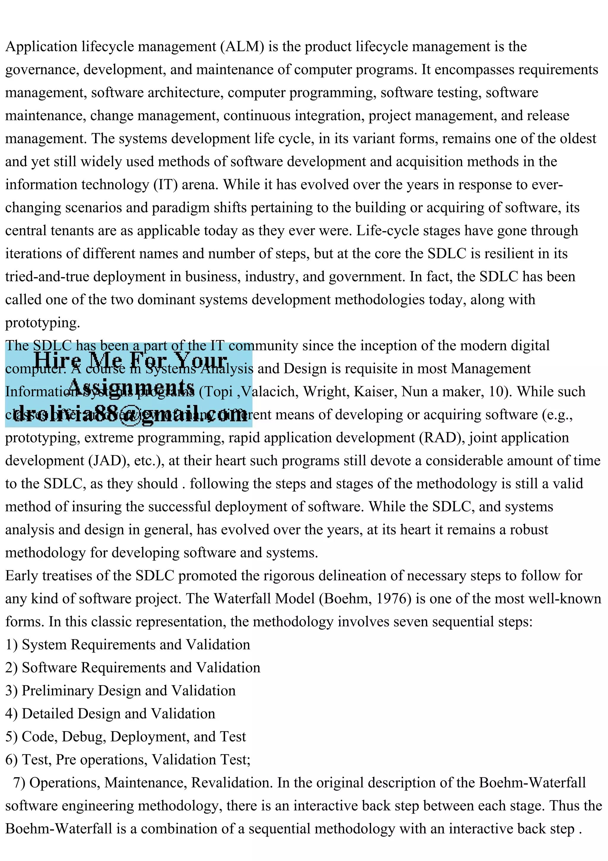 Application lifecycle management (ALM) is the product lifecycle mana.pdf | Operating Systems ...
