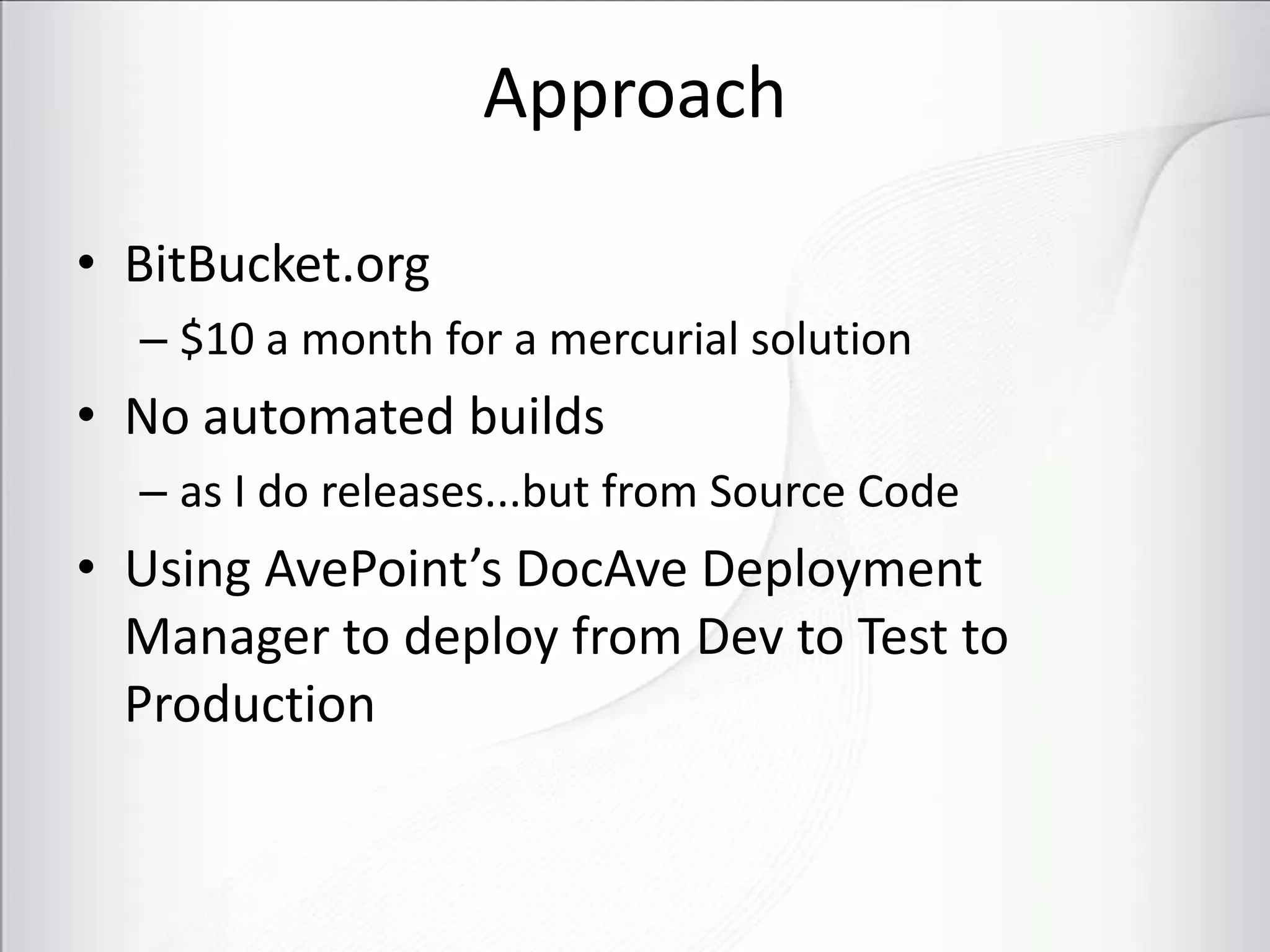 Application lifecycle management in SharePoint | PPTX