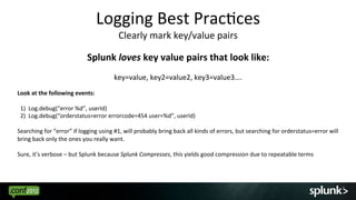 Splunk Application logging Best Practices | PDF | Databases | Computer Software and Applications