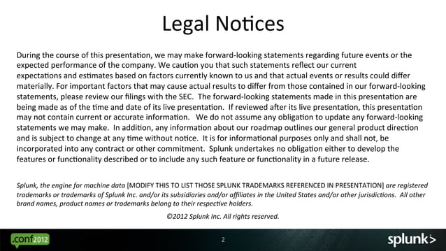 Splunk Application logging Best Practices | PPT