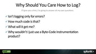 Splunk Application logging Best Practices | PDF | Databases | Computer Software and Applications