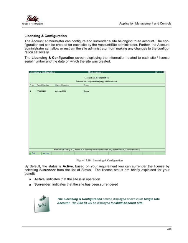 Application management and controls in tally | PDF | Operating Systems ...