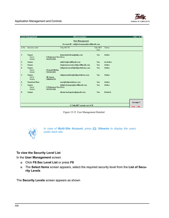 Application management and controls in tally | PDF | Operating Systems ...