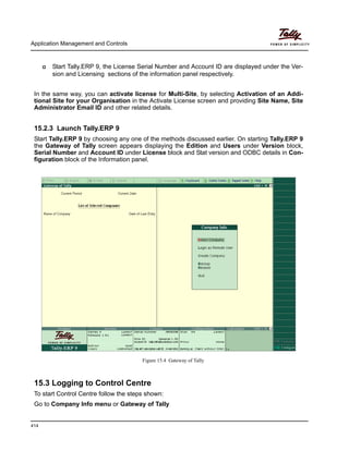 Application management and controls in tally | PDF