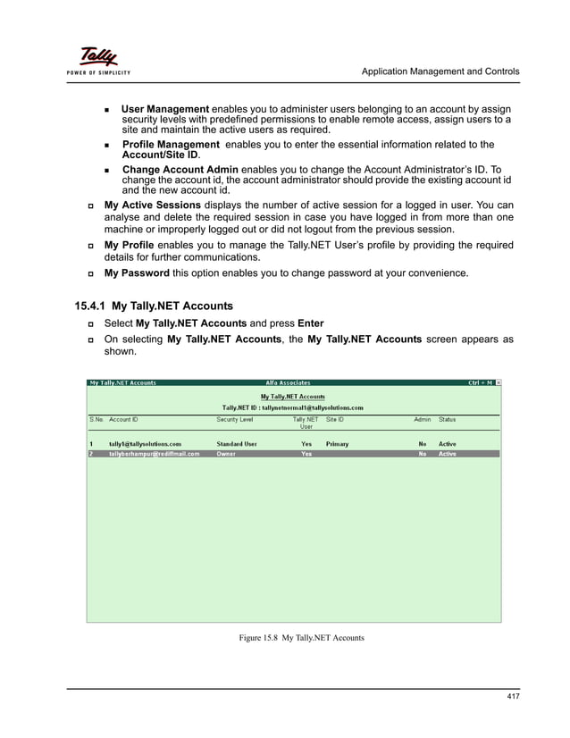 Application management and controls in tally | PDF | Operating Systems ...