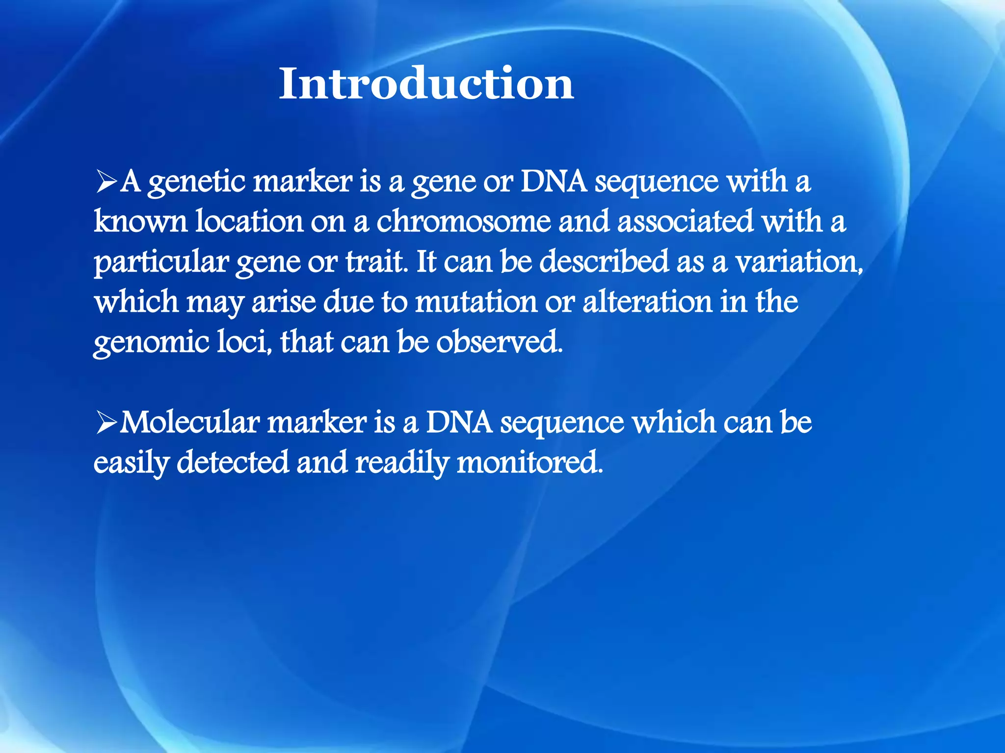 Molecular marker and application | PPTX