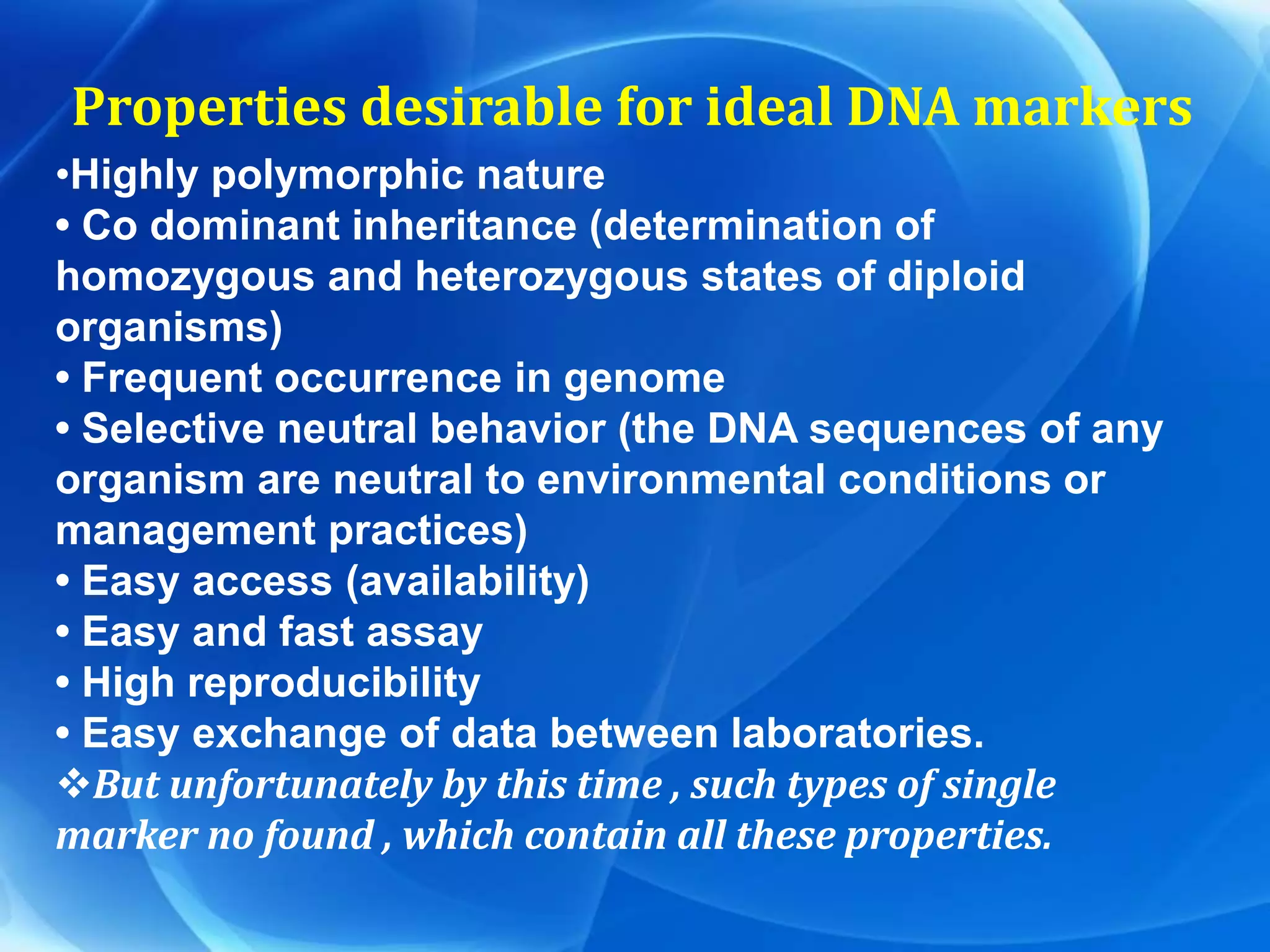 Molecular marker and application | PPTX