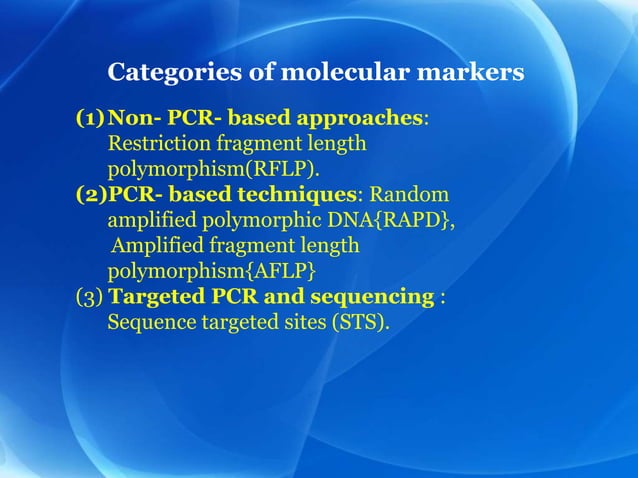Molecular marker and application | PPT
