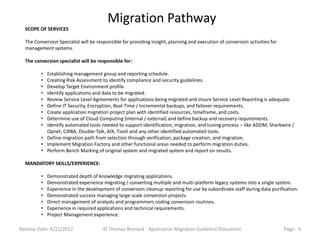 Application migration guideline document | PPT