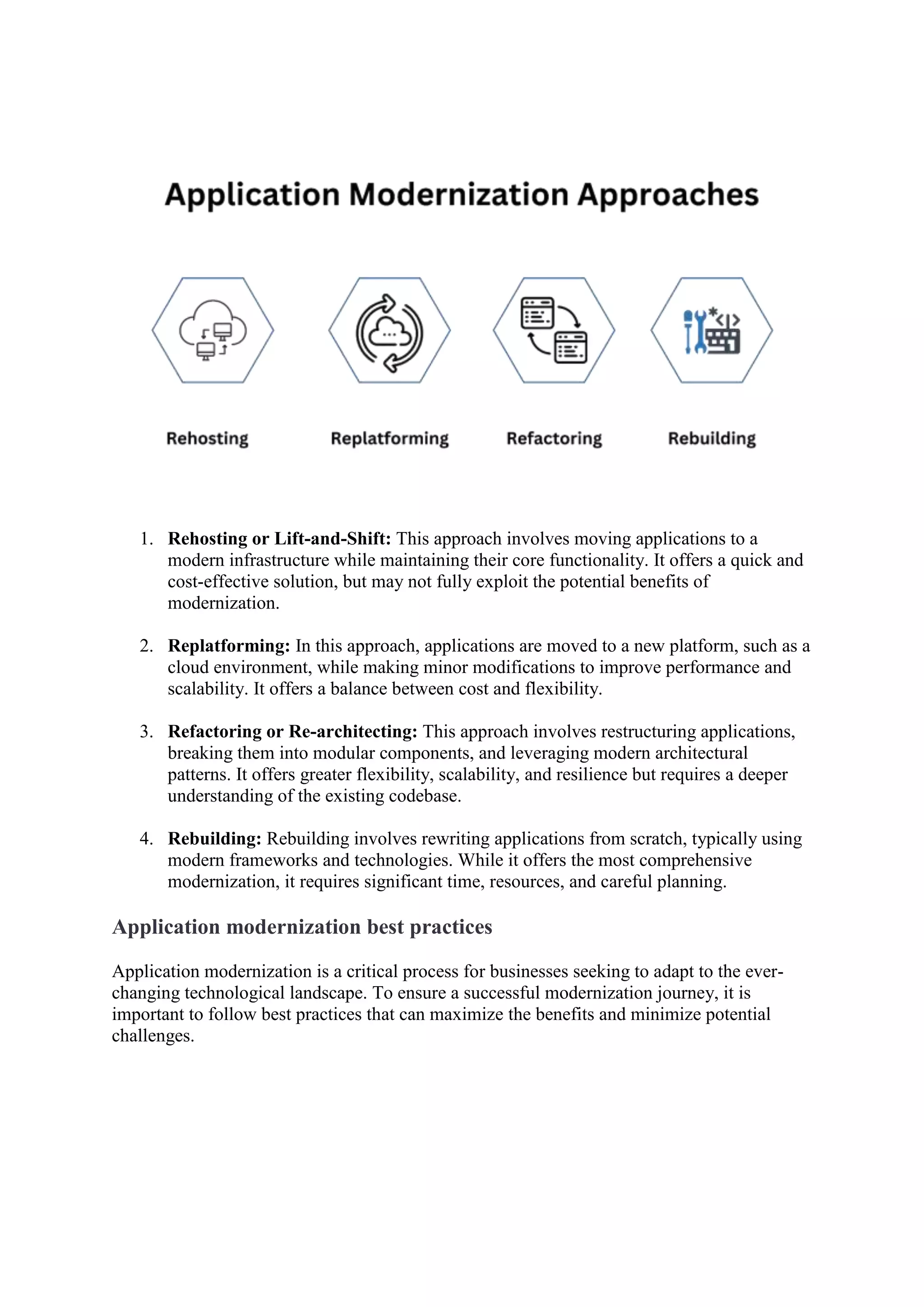 Application Modernization: Benefits, Challenges, and Approaches | DOCX