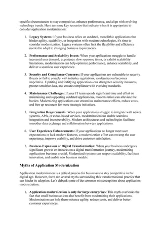 Application Modernization: Benefits, Challenges, and Approaches | DOCX