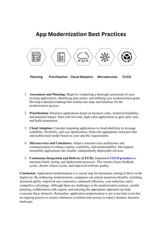 Application Modernization: Benefits, Challenges, and Approaches | DOCX