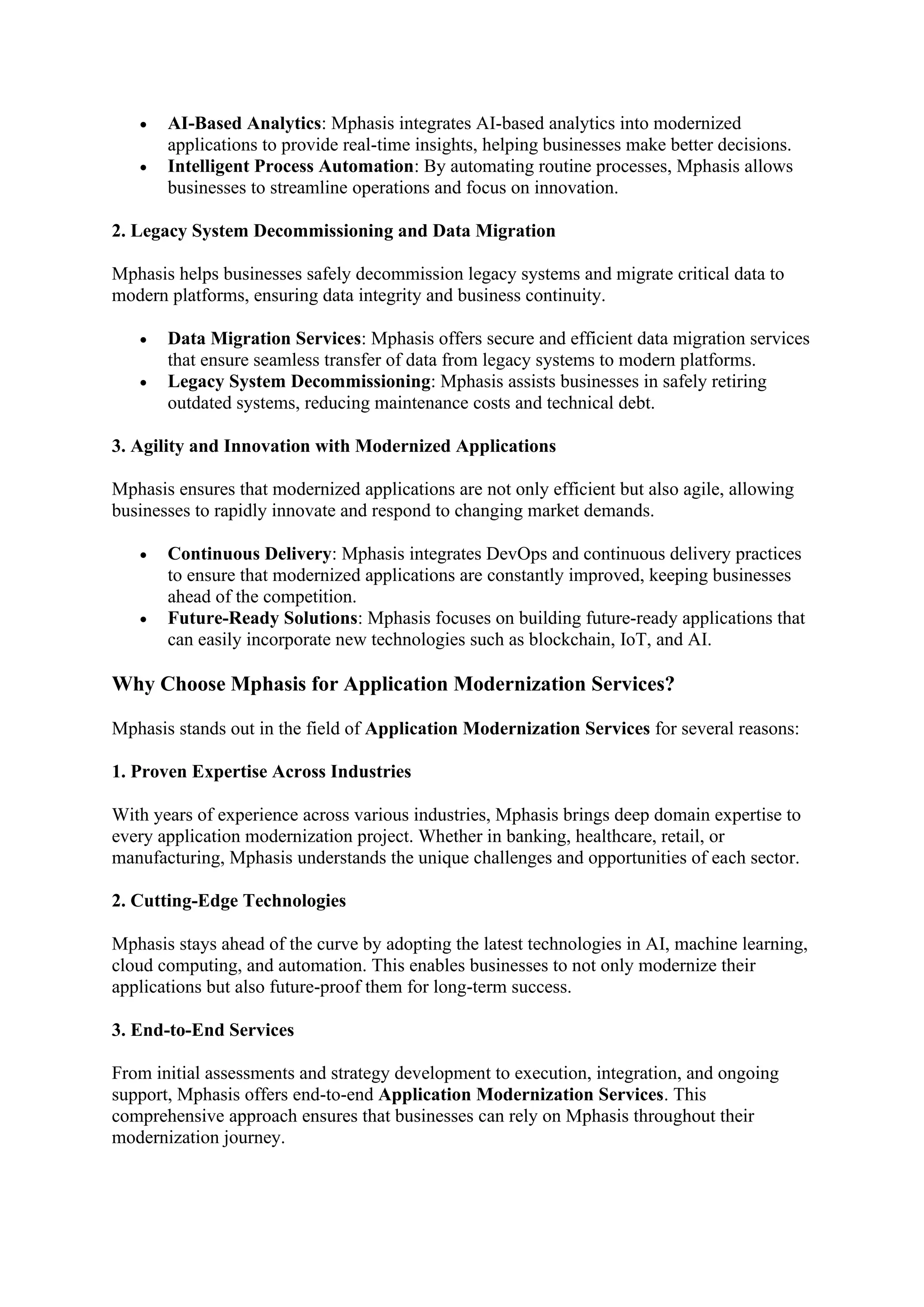Transforming Legacy Systems: How Mphasis’ Application Modernization Services Drive Business ...