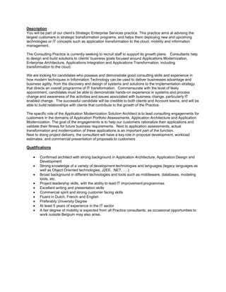 Application modernization software architect | PDF