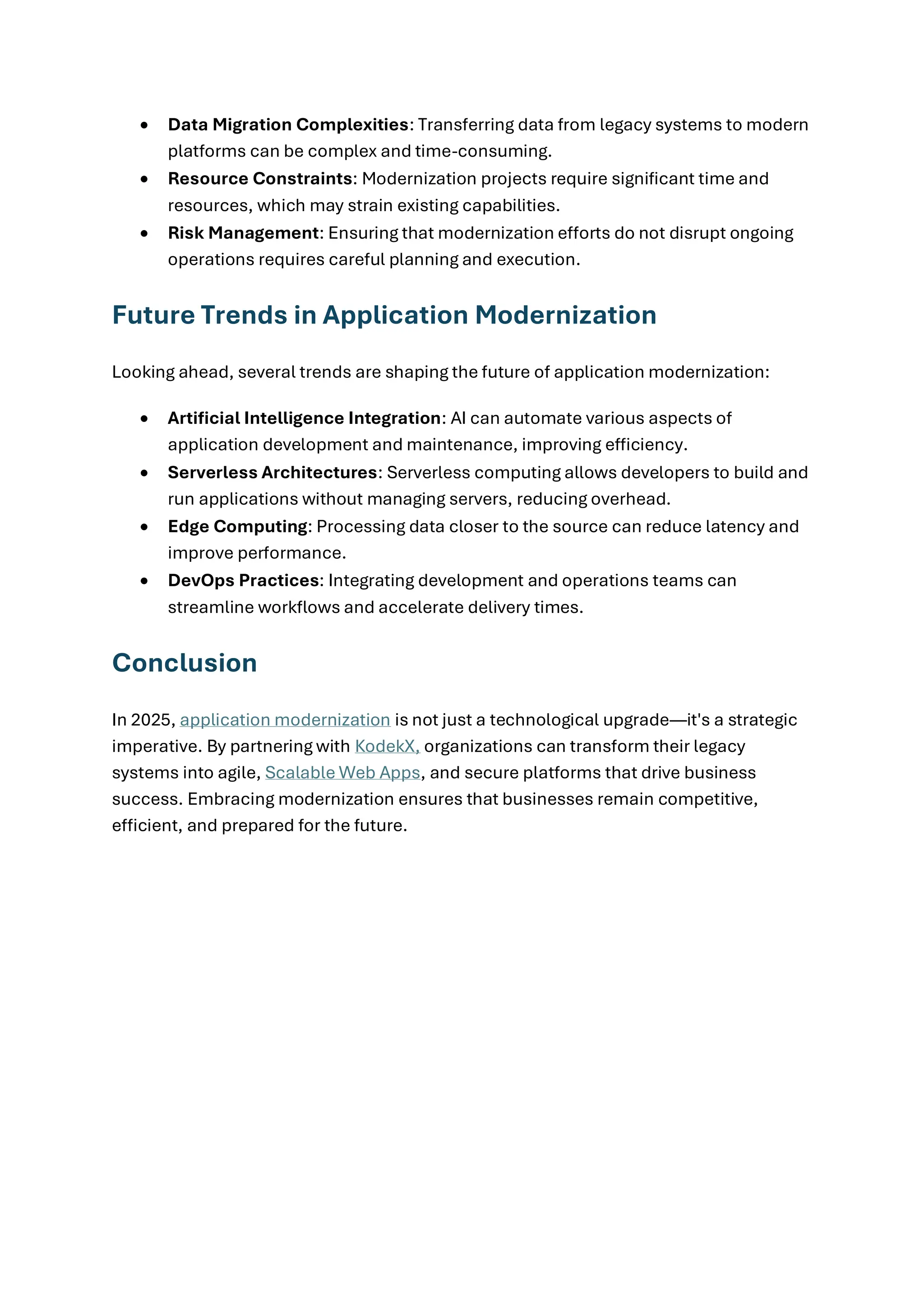 Application Modernization Transforming Legacy Systems with KodekX in ...