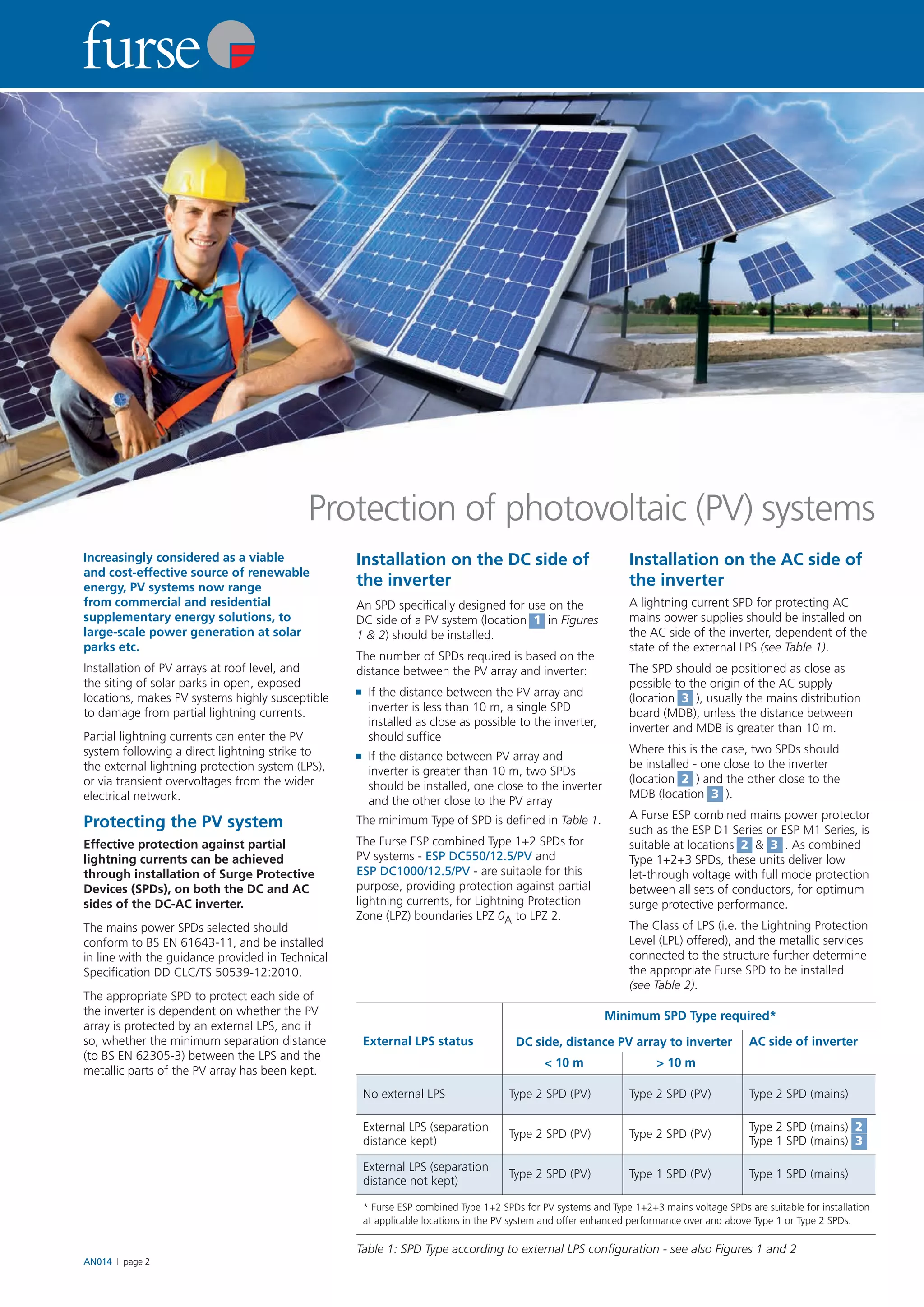 Protection of Photovoltaic (PV) systems | PDF