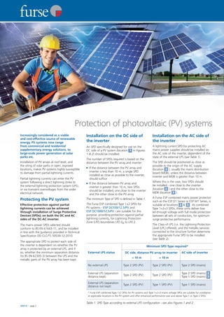 Protection of Photovoltaic (PV) systems | PDF