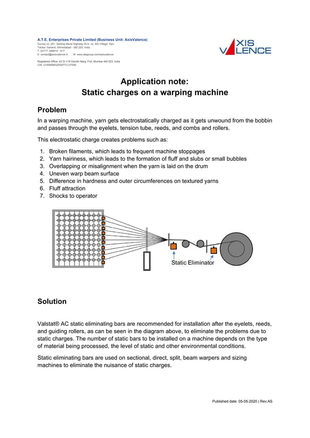 Static charges on a warping machine | PDF | Needlework | Arts and Crafts