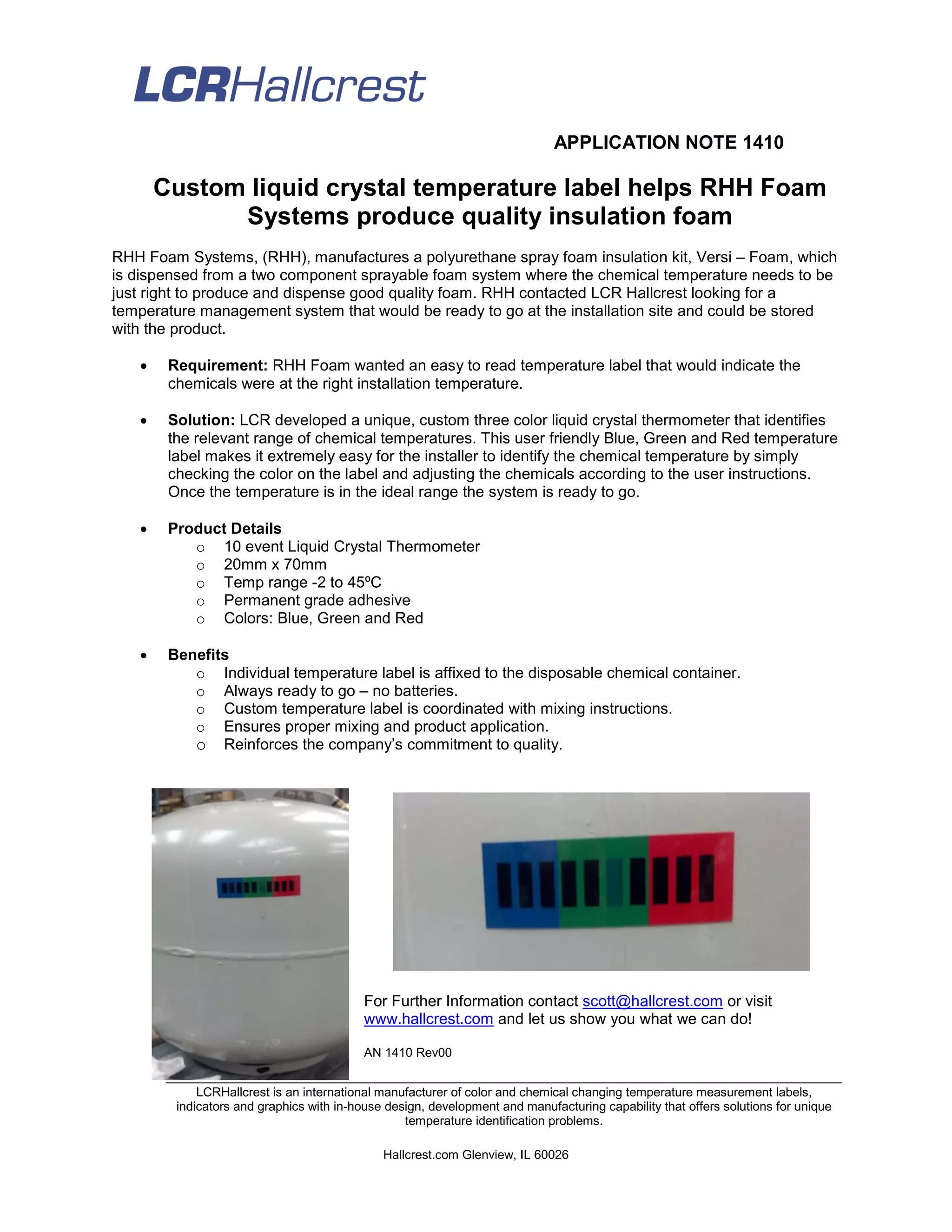 Color Change Temperature (Thermochromic) Indicator Applications | PDF