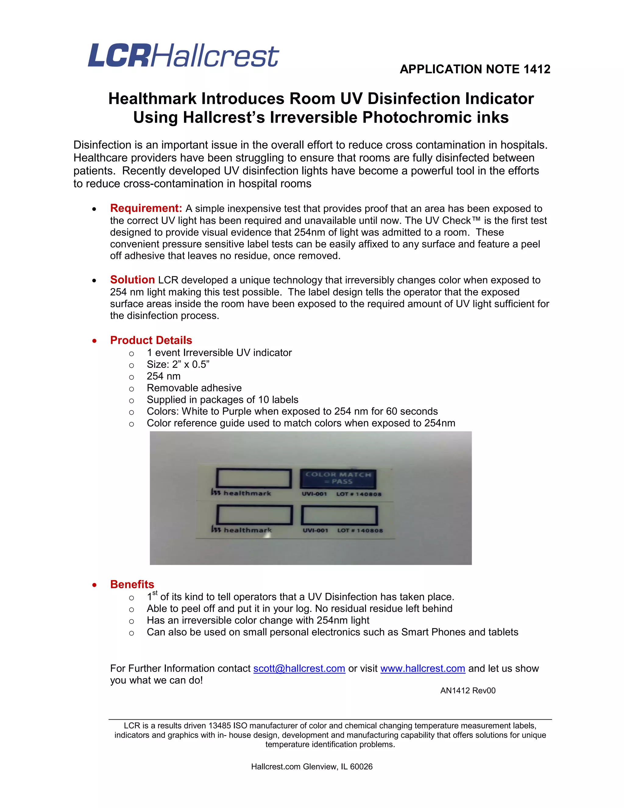 Color Change Temperature (Thermochromic) Indicator Applications | PDF