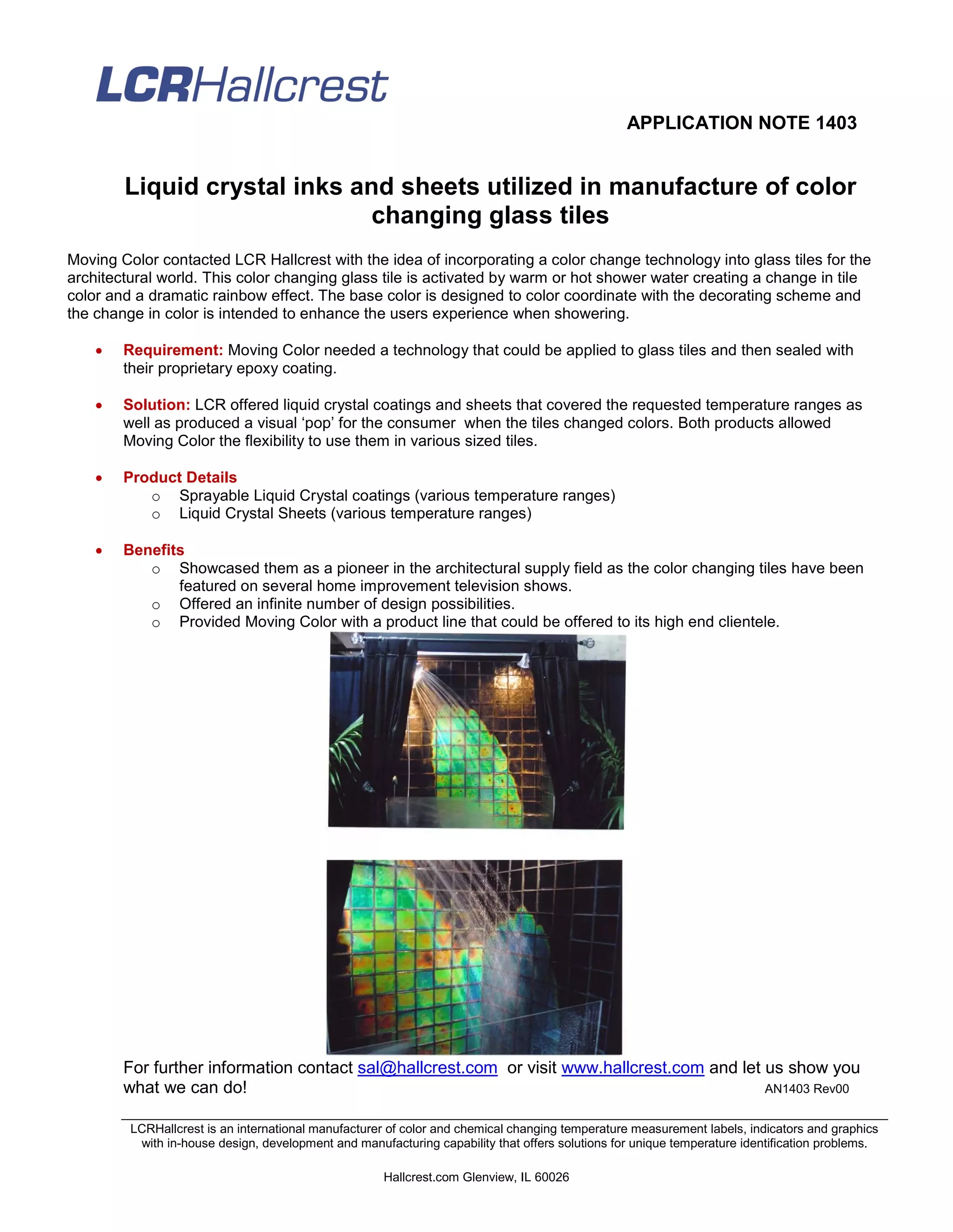 Color Change Temperature (Thermochromic) Indicator Applications | PDF