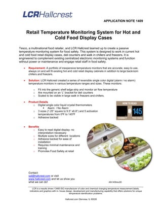 Color Change Temperature (Thermochromic) Indicator Applications | PDF